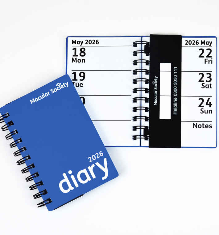 Large print 2026 blue diary - Exclusive to the Macular Society ...