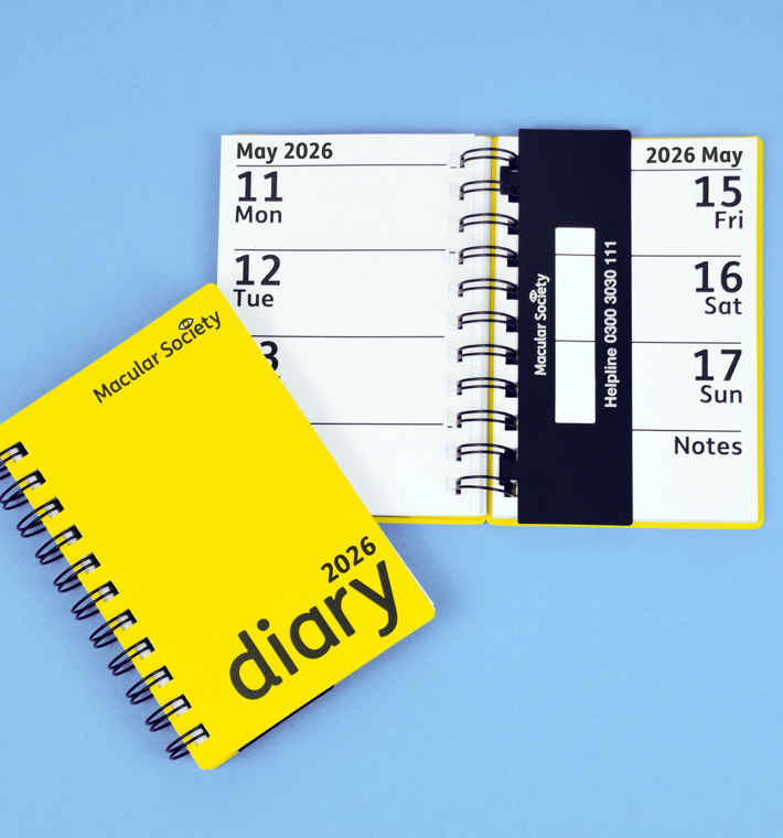 Large print 2026 yellow diary - Exclusive to the Macular Society ...