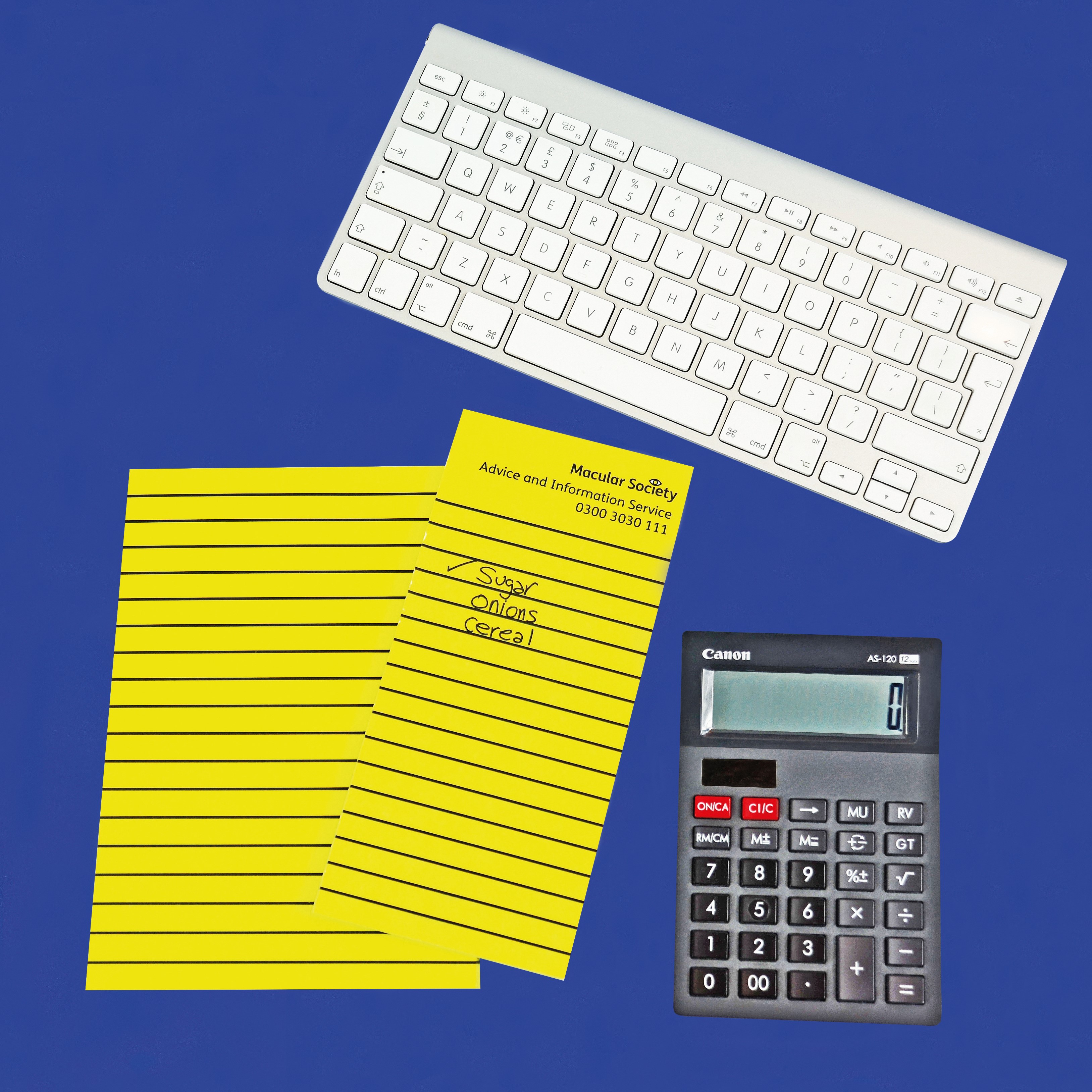 Bold lined writing pads - yellow - Macular Society